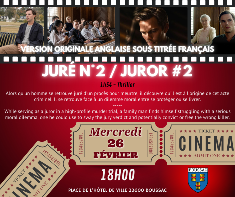 Cinema – VO – Amitiés Internationales du Pays de Boussac